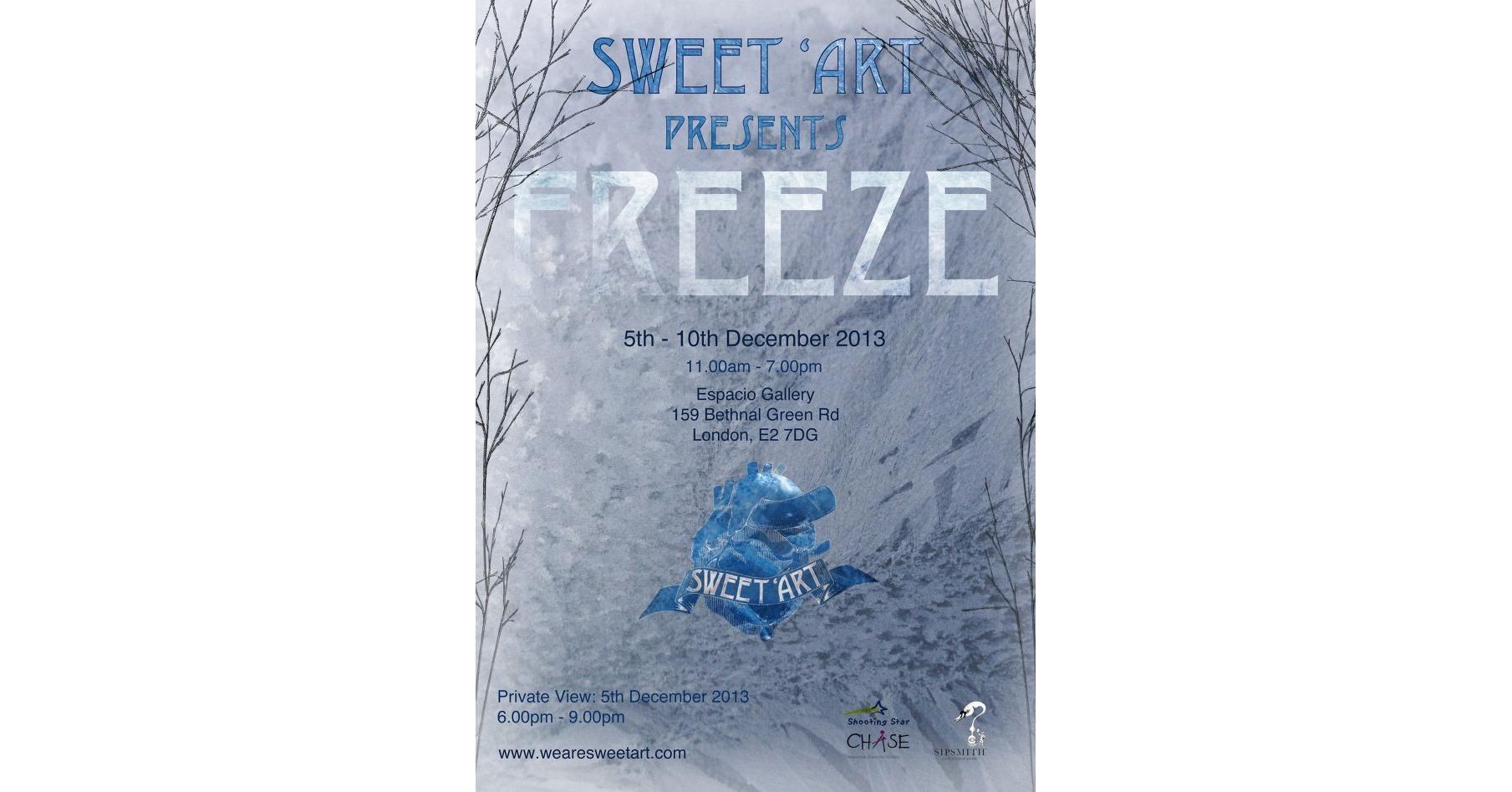Sweet Art presents Freeze poster - Rebecca Coleman Art