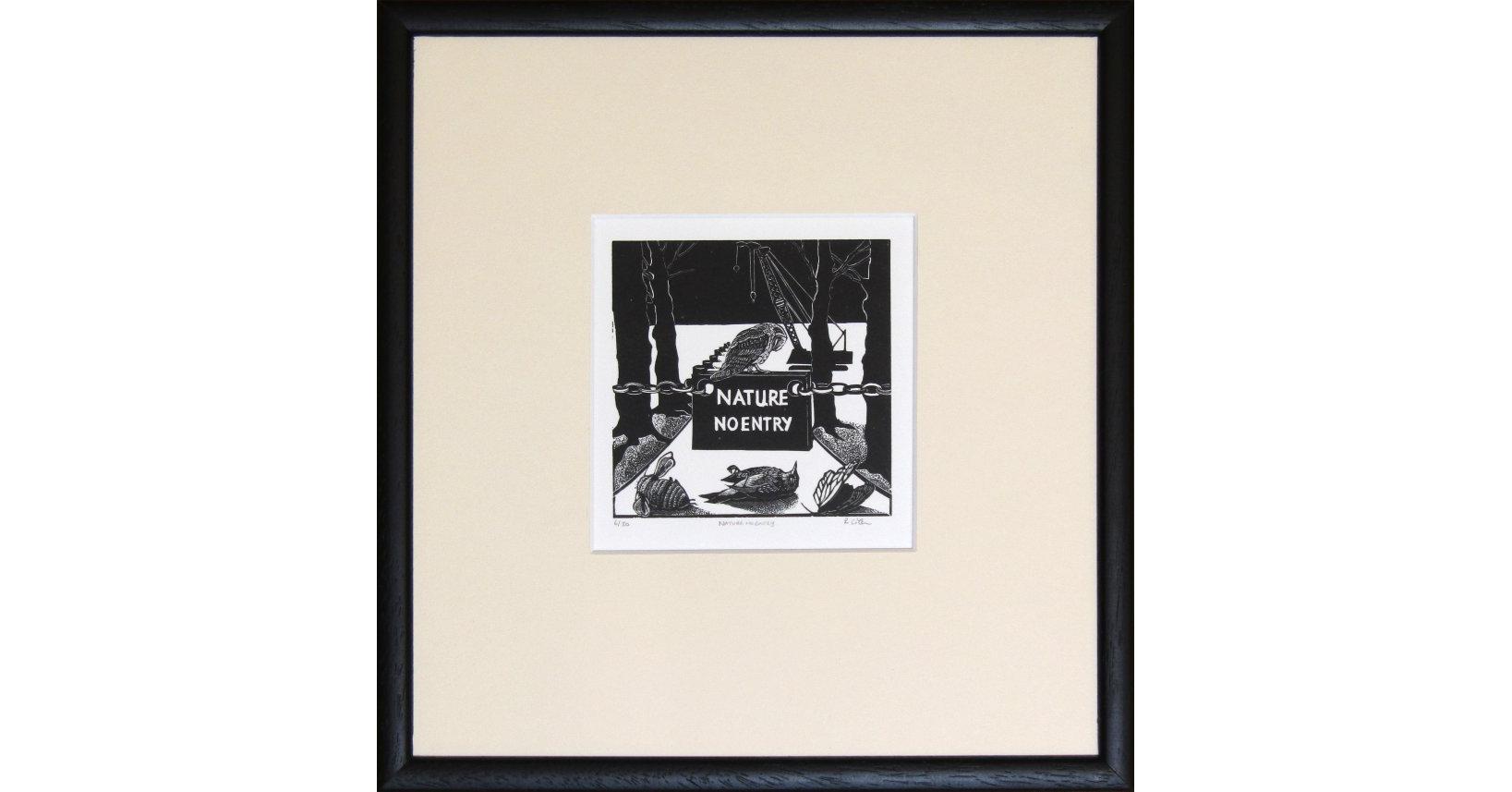 Nature No Entry (frame) - Rebecca Coleman Art